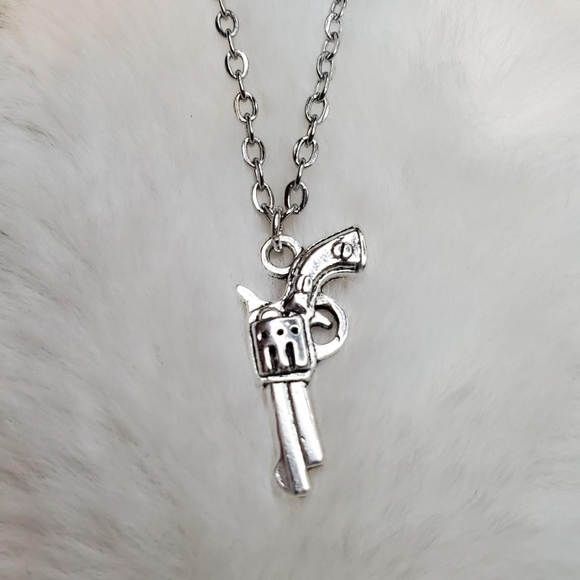 Jewelry | Tiny Revolver Gun Charm Necklace | Poshmark